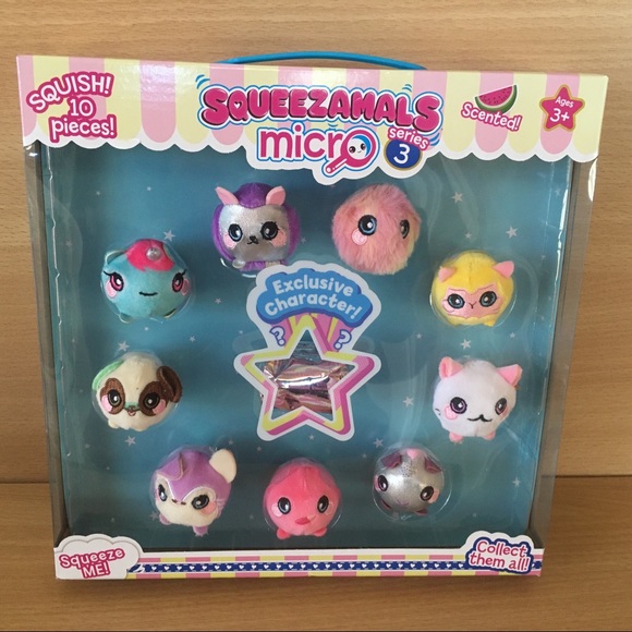 Squeezamals | Toys | Micro Series 3 Squeezamals Micros Box Bundle Plush ...